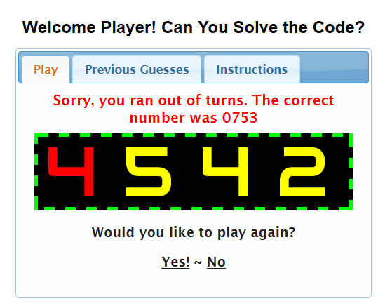 Eclectic Thoughts » Semi-Practical PHP Practice: Guess the Number